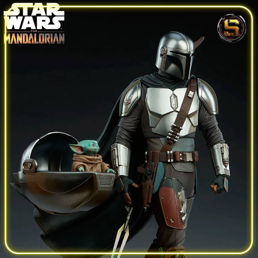 SIDESHOW STAR WARS: THE MANDALORIAN THE MANDALORIAN AND GROGU PREMIUM